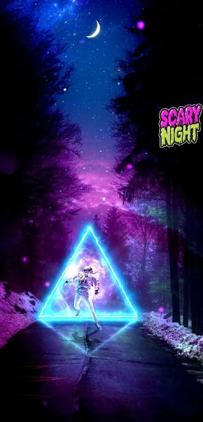 Neon Forest Nightscape Wallpaper - free download