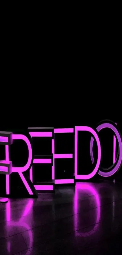 Neon Pink Freedom Wallpaper - free download