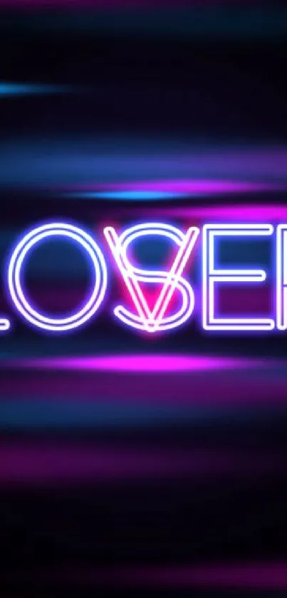 Neon Glow Text Wallpaper - free download