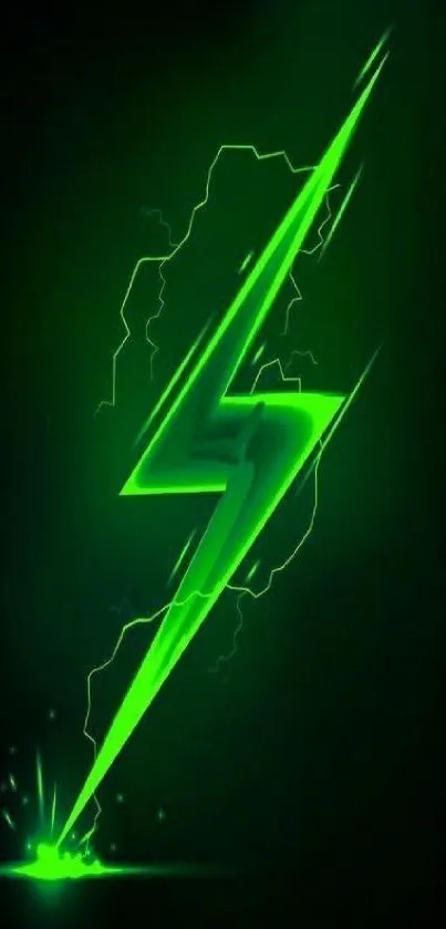 Neon Green Lightning Wallpaper - free download