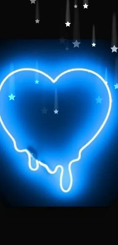 Neon Heart Drip Wallpaper - free download