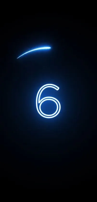 Neon Number 6 Wallpaper - free download