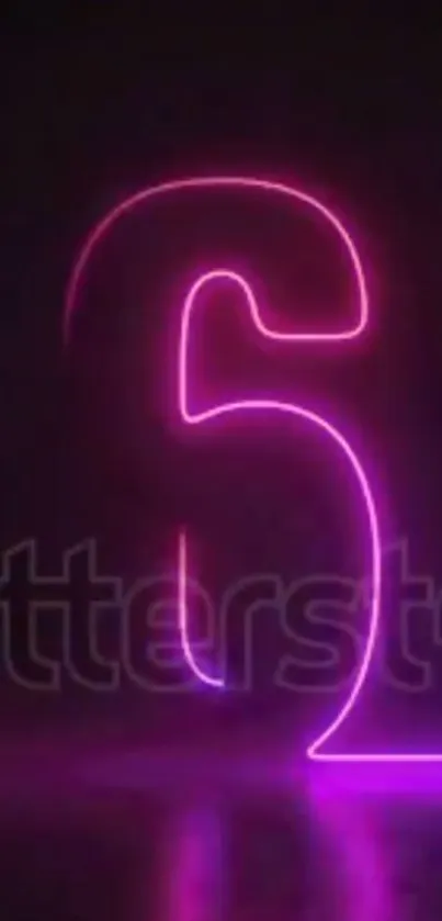 Neon Number 6 Wallpaper - free download