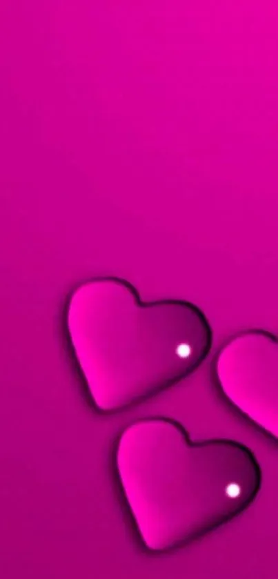 Neon Pink Hearts Wallpaper - free download