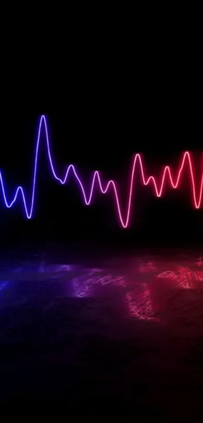 Neon Soundwave Wallpaper - free download