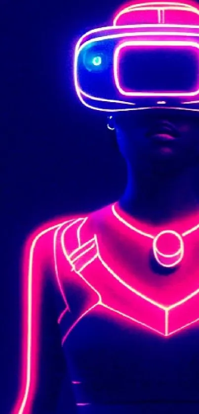 Neon VR Futuristic Art Wallpaper - free download