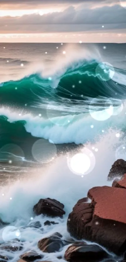 Ocean Waves Mobile Wallpaper - free download