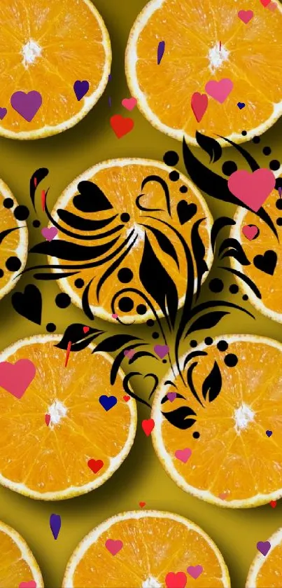 Orange Slice Pattern Wallpaper - free download