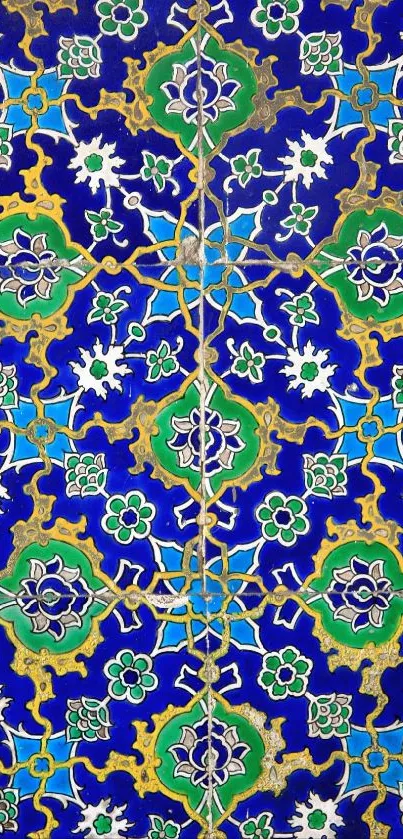 Ornate Blue Mosaic Art - free download