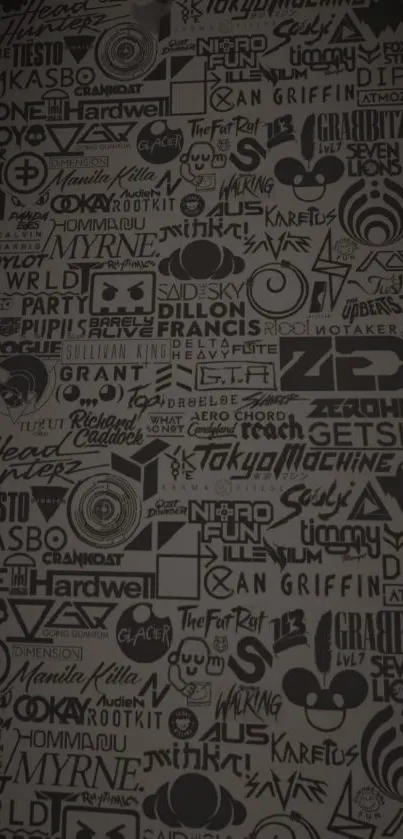 Patterned Music Logos Wallpaper - free download