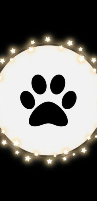 Paw Print Star Circle Wallpaper - free download