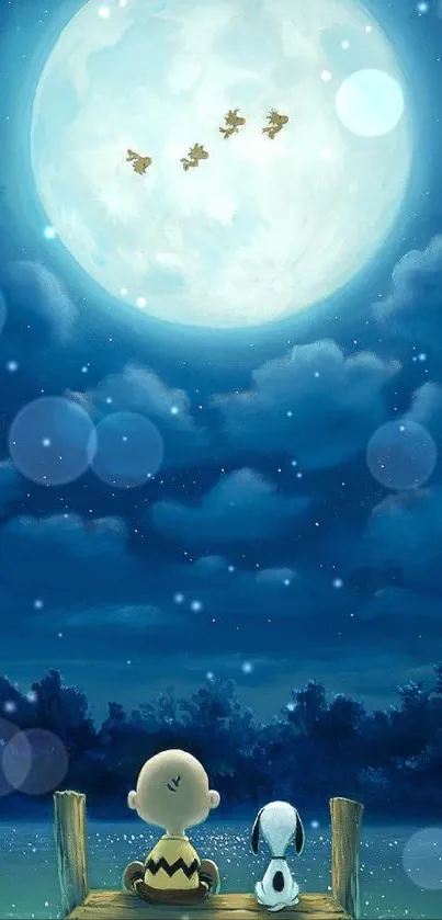 Peaceful Night Moon Wallpaper - free download