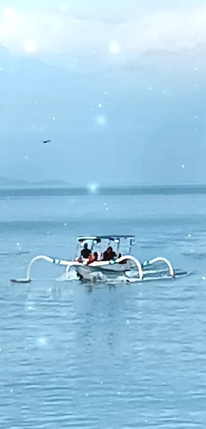 Peaceful Ocean Boat Scene - free download