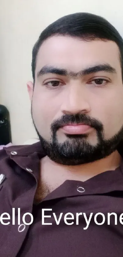 Person with Greeting Wallpaper - free download