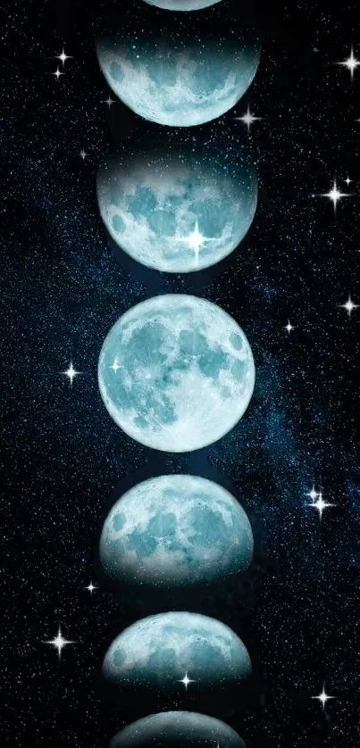 Phases of the Moon Wallpaper - free download