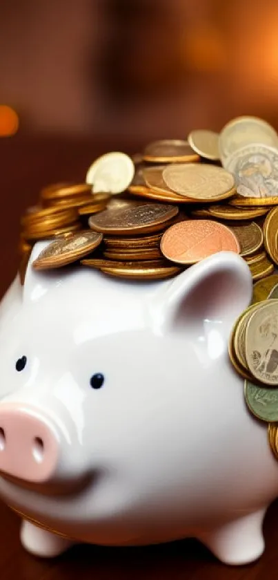 Piggy Bank and Coins Wallpaper - free download