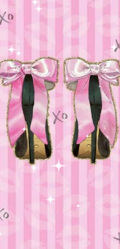 Pink Ribbon High Heels Wallpaper - free download