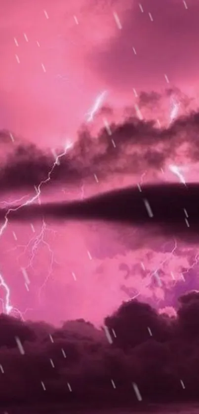 Pink Thunderstorm Wallpaper - free download