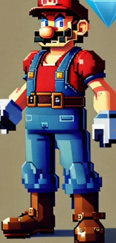 Pixel Art Game Character Wallpaper - free download