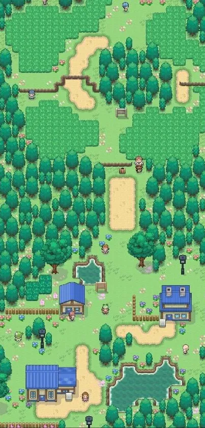 Pixelated Forest World Scene - free download