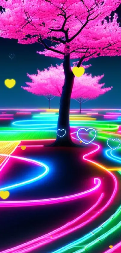 Neon anime palace Live Wallpaper - free download