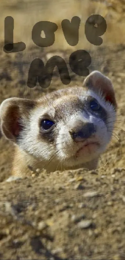 Playful Ferret Hole Peek - free download