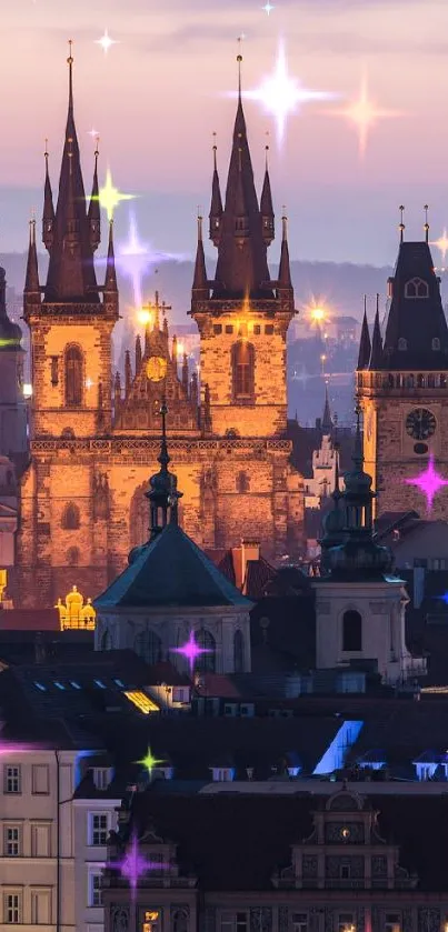 Prague Sunset Cityscape Wallpaper - free download