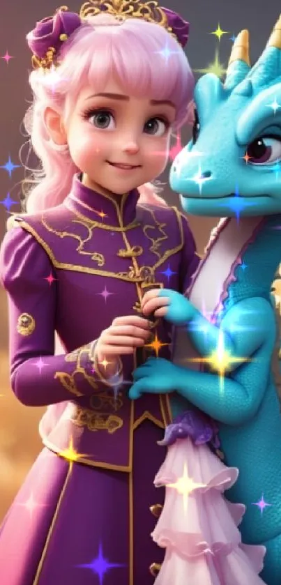 Princess and Dragon Fantasy Art - free download