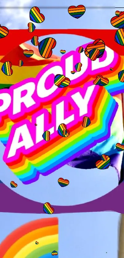 Proud Ally Rainbow Wallpaper - free download