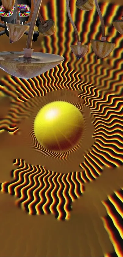 Psychedelic Vortex Mobile Wallpaper - free download