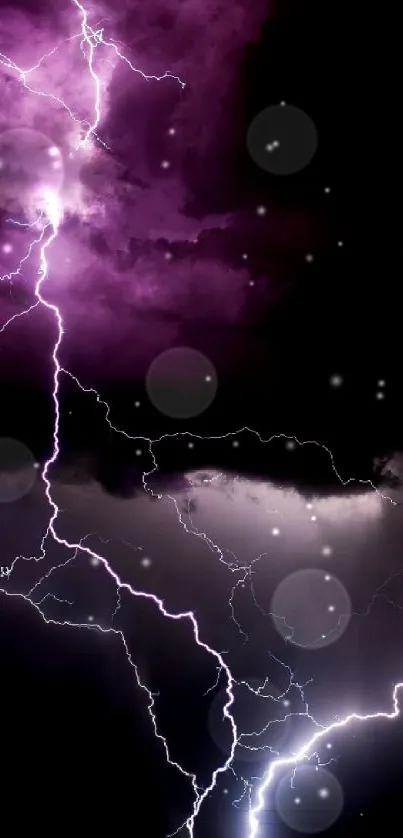 Purple Lightning Storm Wallpaper - free download