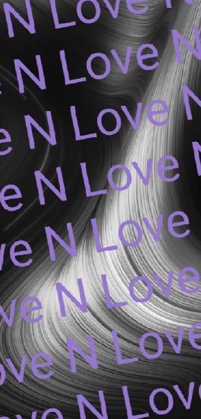 Purple Love Text Wallpaper - free download
