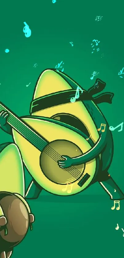Quirky Avocado Music Wallpaper - free download