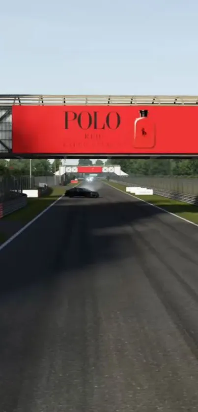 Racing Track with Red Billboard - free download