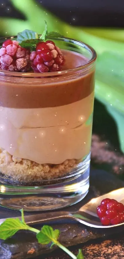 Raspberry Dessert and Tulips Wallpaper - free download