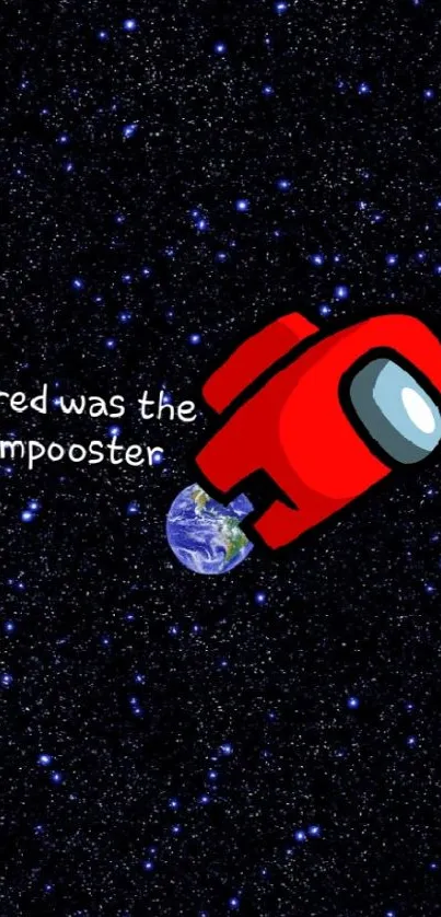 Red Astronaut Space Wallpaper - free download