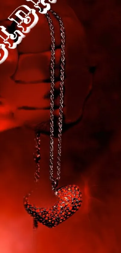 Red Heart Chain Wallpaper - free download