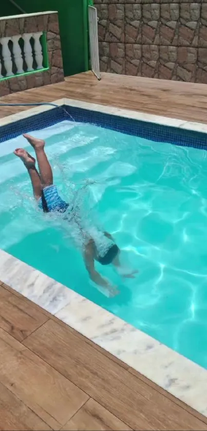 Refreshing Pool Dive Scene - free download