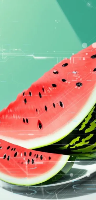 Refreshing Watermelon Digital Art - free download