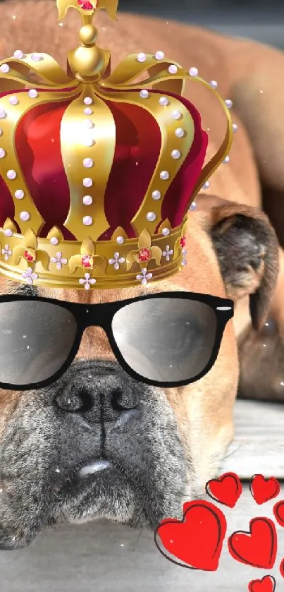 Regal Bulldog with Crown - free download