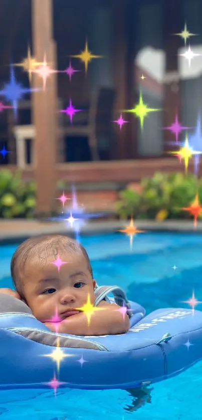 Relaxing Poolside Baby Moment - free download