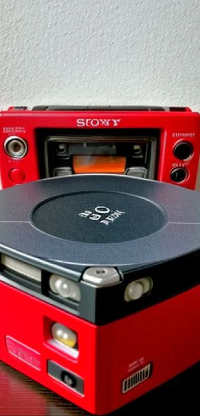 Retro Red Audio Tape Player - free download
