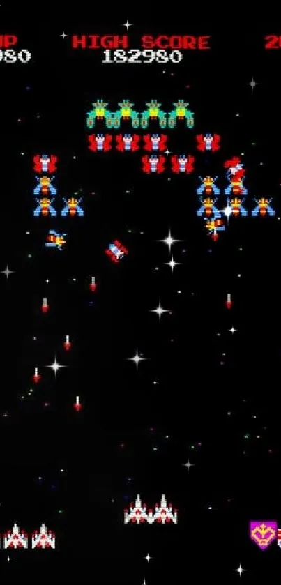 Retro Space Arcade Wallpaper - free download