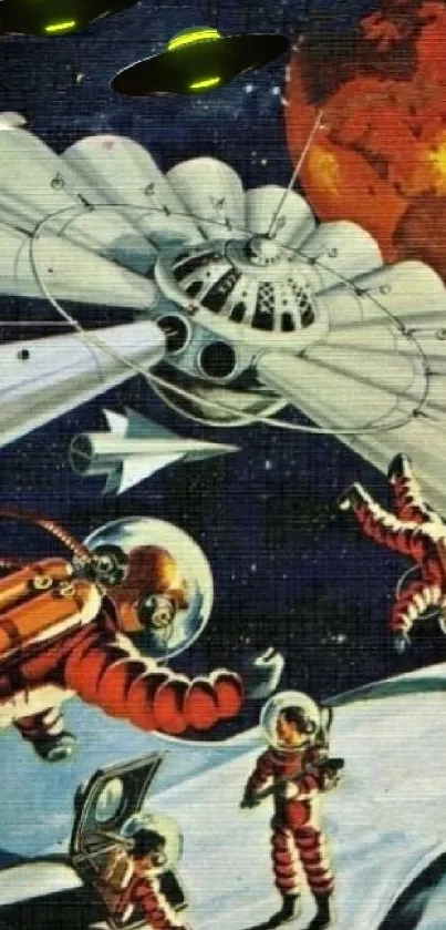 Retro Space Exploration Art - free download