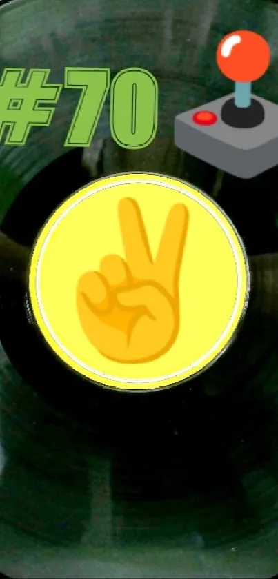 Retro Vinyl Peace Wallpaper - free download