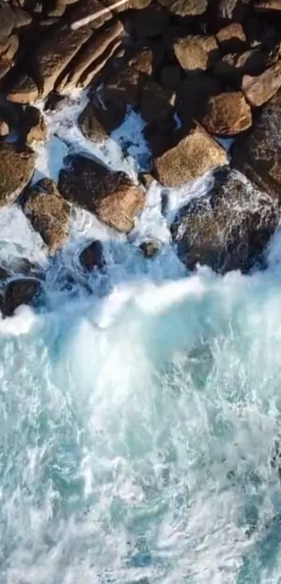 Rocky Ocean Waves Wallpaper - free download