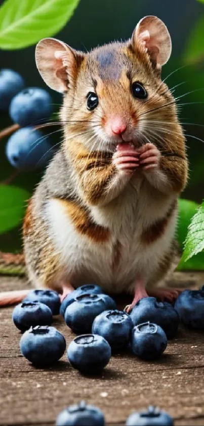 field mouse with berries Live Wallpaper - free download