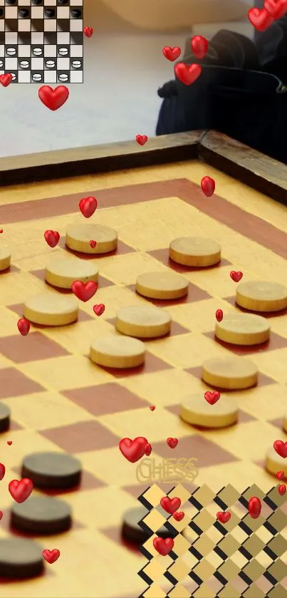 Romantic Checkers Game Wallpaper - free download