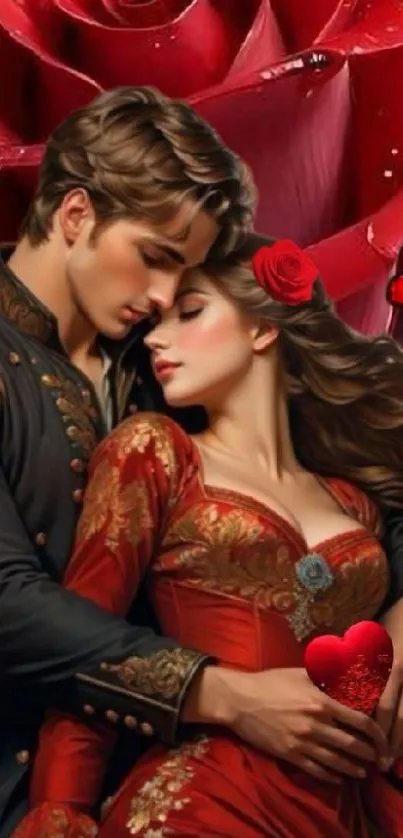 Romantic Couple Embrace Wallpaper - free download