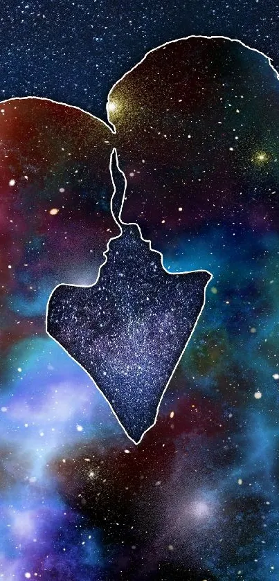 Romantic Galaxy Couple Wallpaper - free download